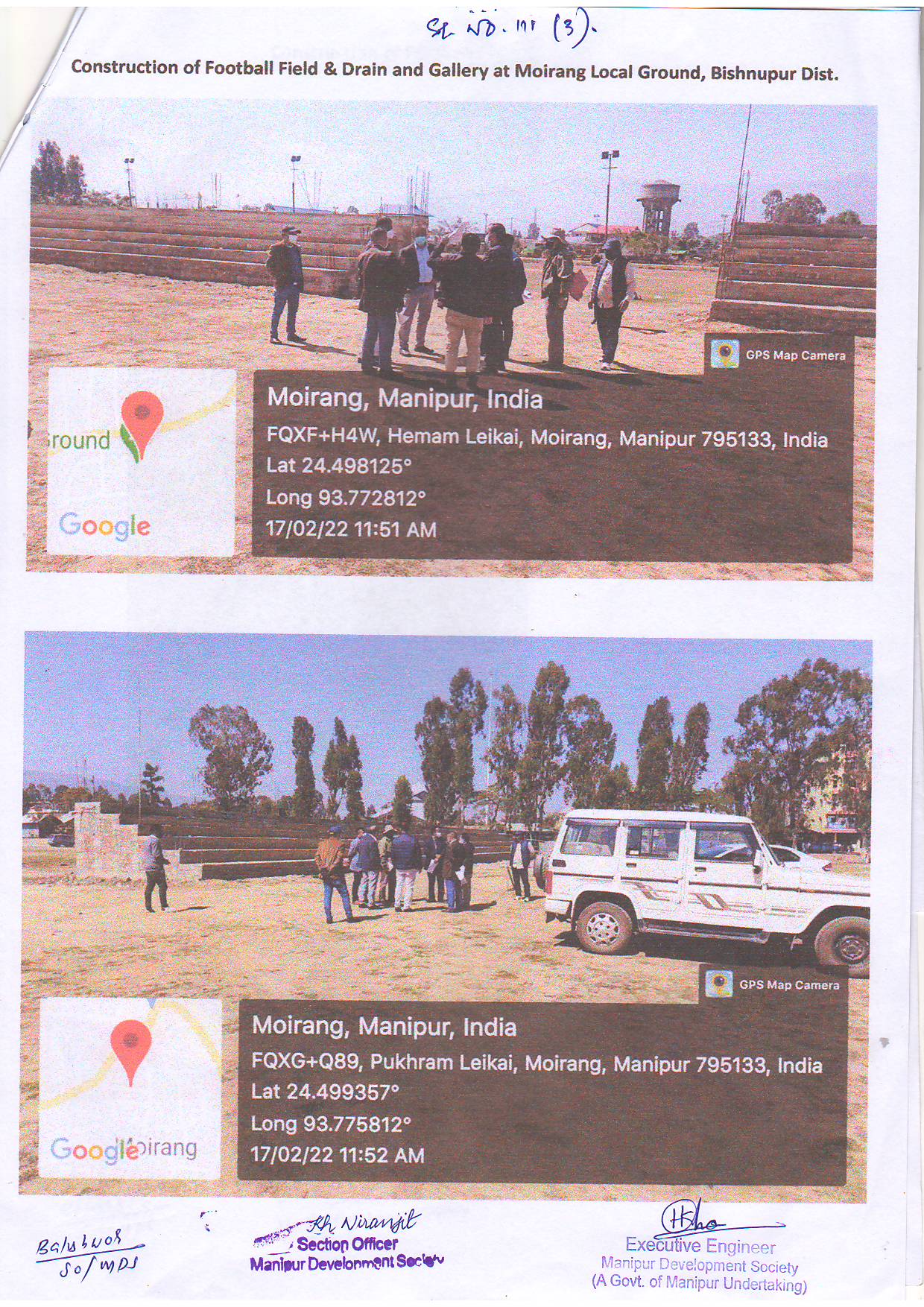 Construction of sports infrastructure at 8 Blocks of Manipur under ...