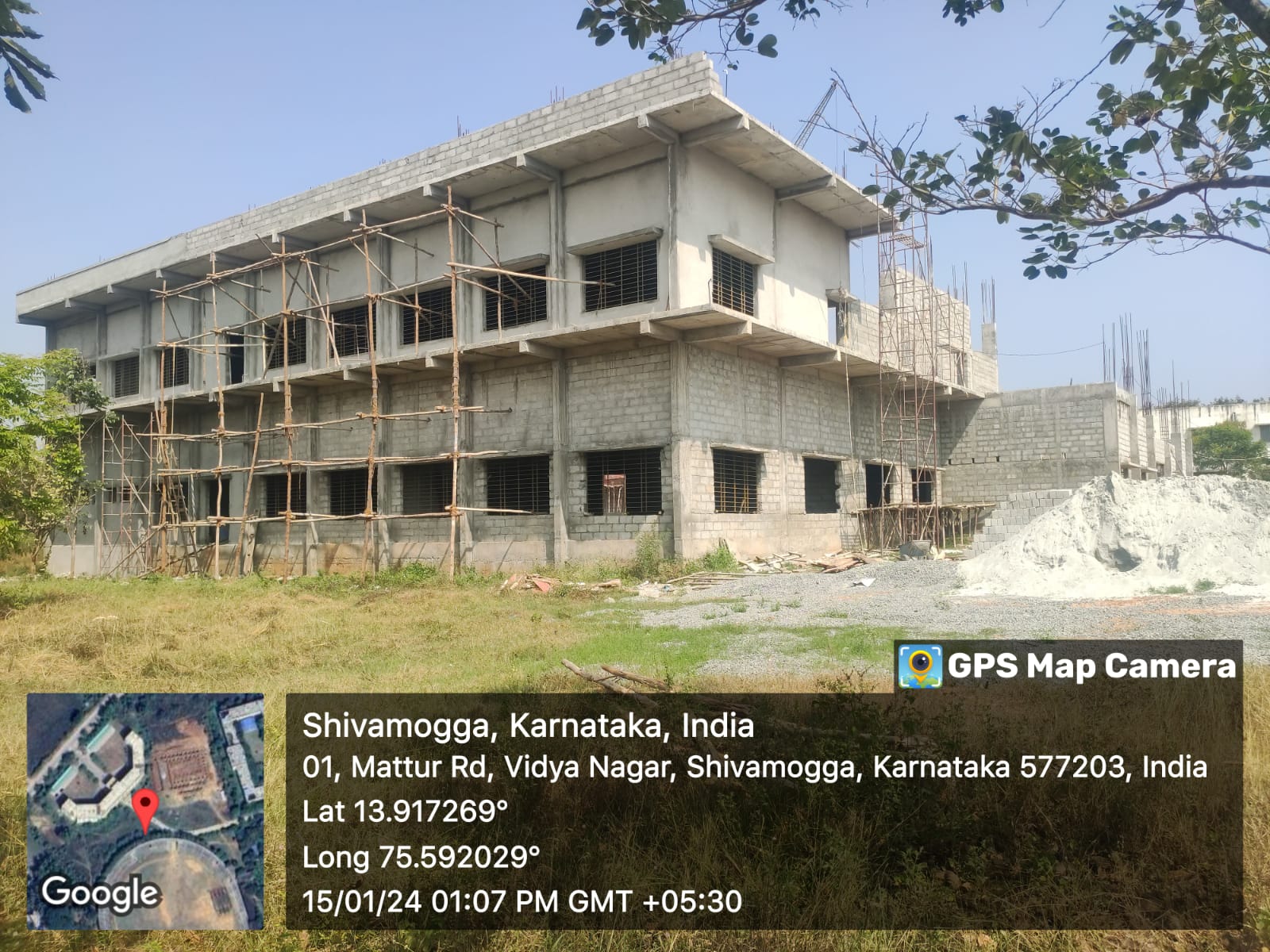 Construction of Indoor Stadium at Sahyadri College Campus, Shivamogga ...